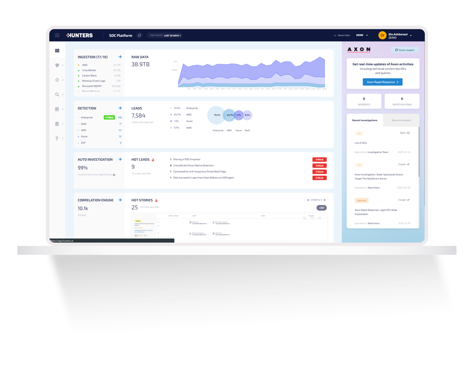 Next-Gen SIEM | Hunters | AI-native SOC Platform